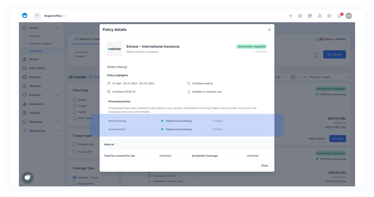 Insurance Processing Times