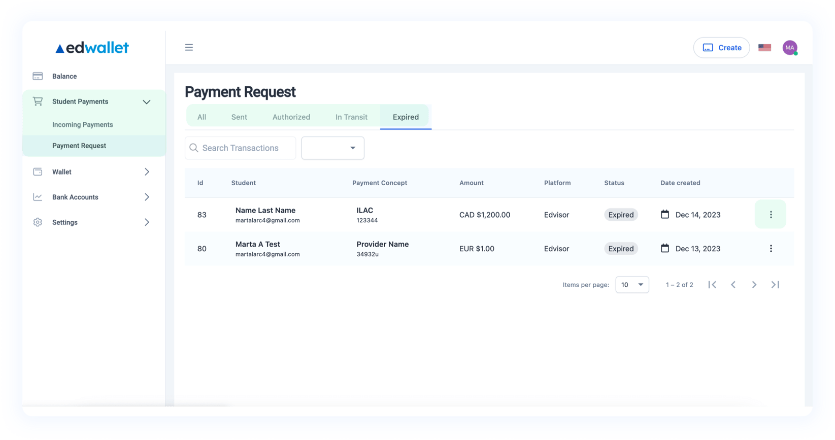 Incoming Payments: How to manage your payments with EdWallet